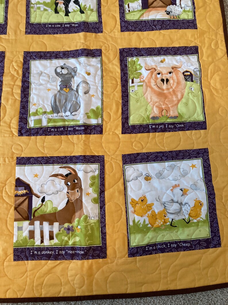 Barnyard Buddies Story Book Quilt. 144 - Etsy