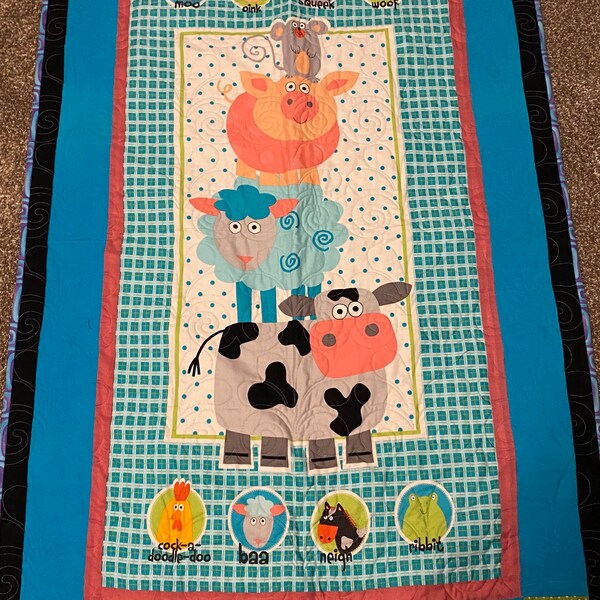 Farm Animals Quilt - Etsy