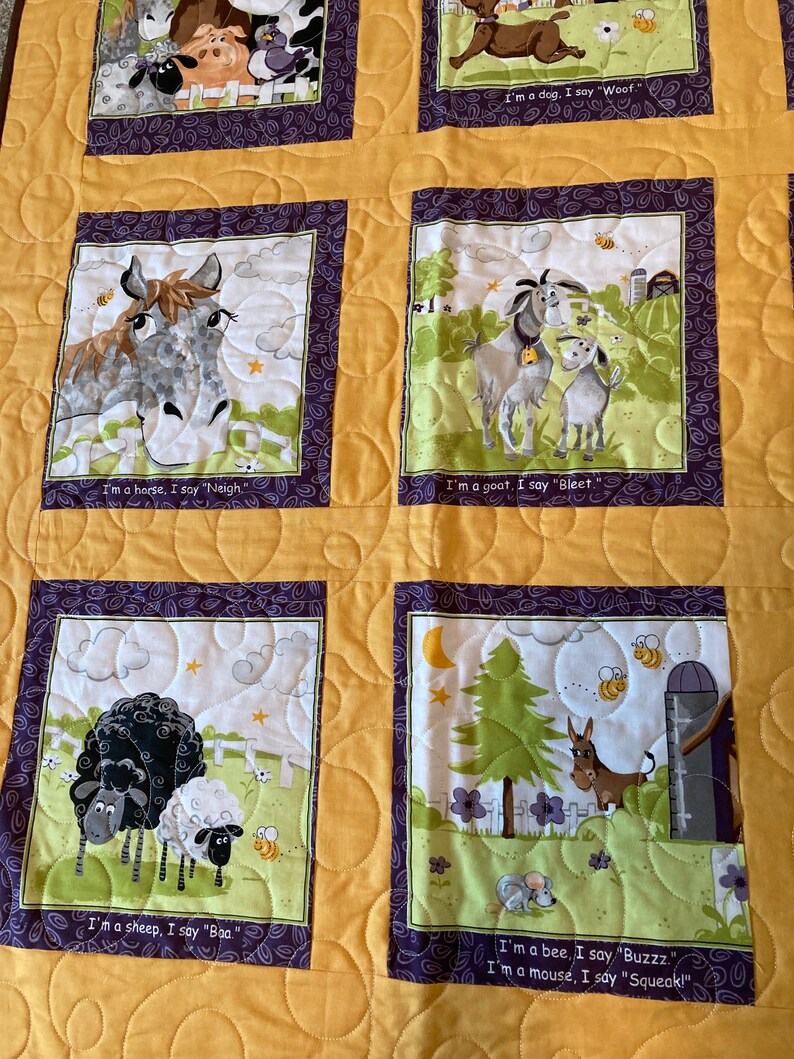 Barnyard Buddies Story Book Quilt. 144 - Etsy