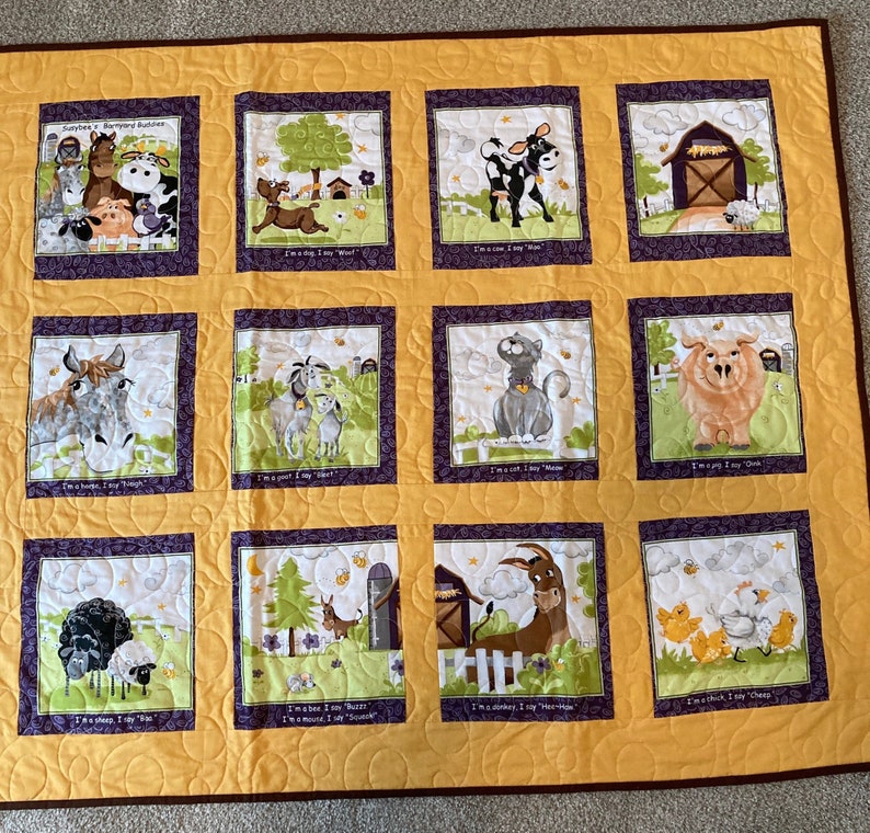 Barnyard Buddies Story Book Quilt. 144 - Etsy