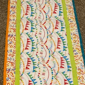 Happy Birthday!!!! Quilted Table Runner 15” X 46” #8606 - Etsy