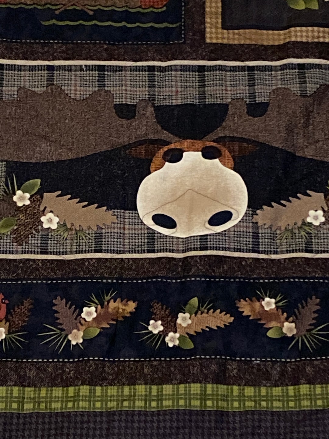 Moose on the Loose Quilted Quilt #8562 - Etsy