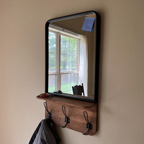 Train Hall Luggage Wall Mounted Rack Mirror Shelf Hooks Coat - Etsy