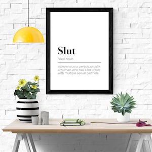 Printable Slut Definition Poster / Digital Print / Home Office Decor ...