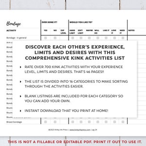 Kink checklist with roleplay scenes excel - siamasse