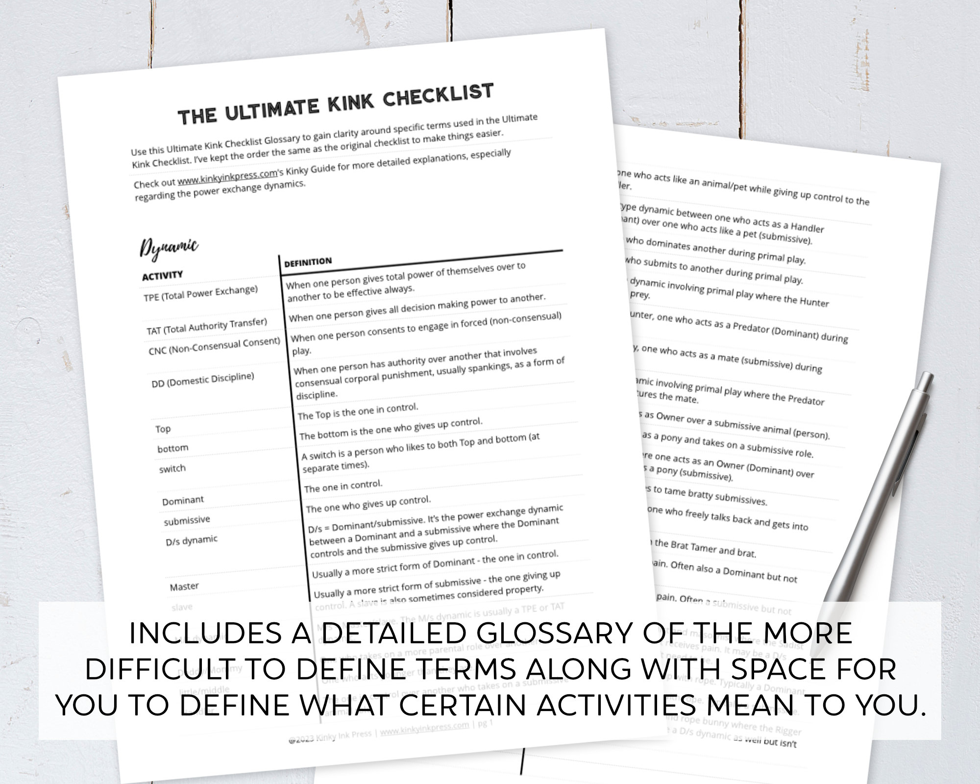 The Ultimate Kink Checklist for Submissives / 712 Kinky Activities to ...