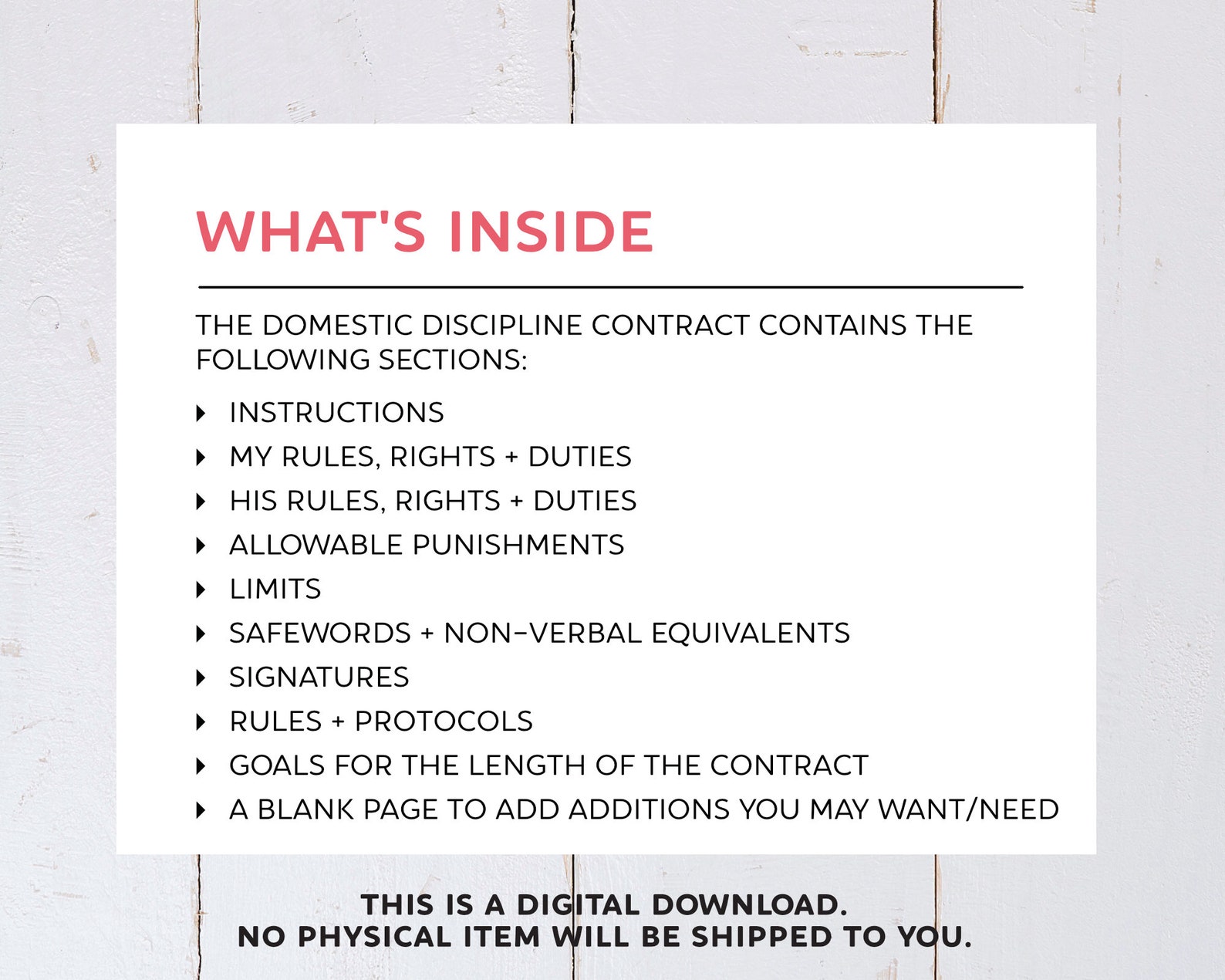 Domestic Discipline Certificate + Contract / Printable - Etsy