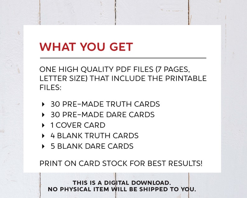 Printable Kinky Truth or Dare Cards / BDSM / Instant Download - Etsy