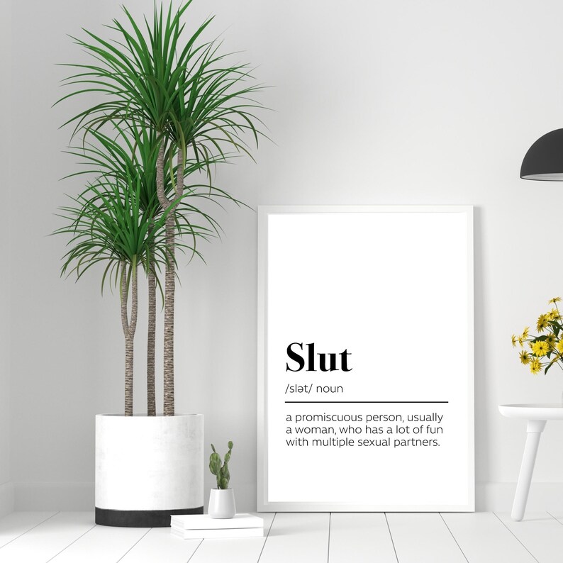 Printable Slut Definition Poster / Digital Print / Home Office Decor ...