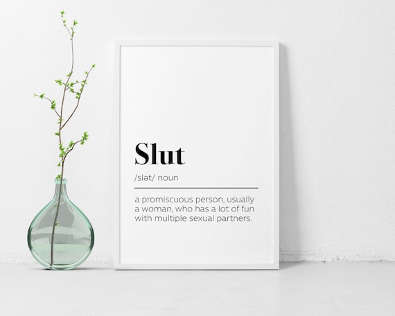 Printable Slut Definition Poster / Digital Print / Home Office - Etsy