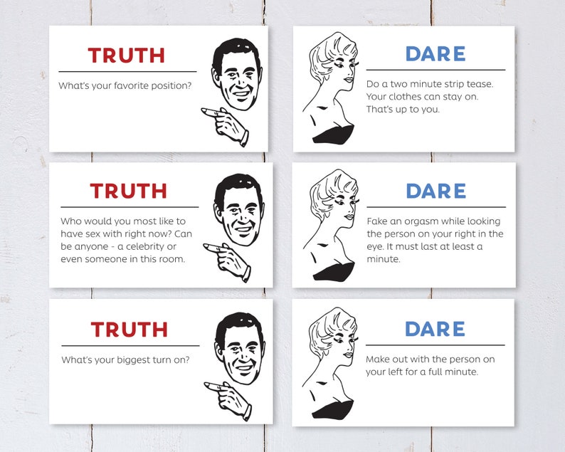 Printable Kinky Truth or Dare Cards / BDSM / Instant Download - Etsy