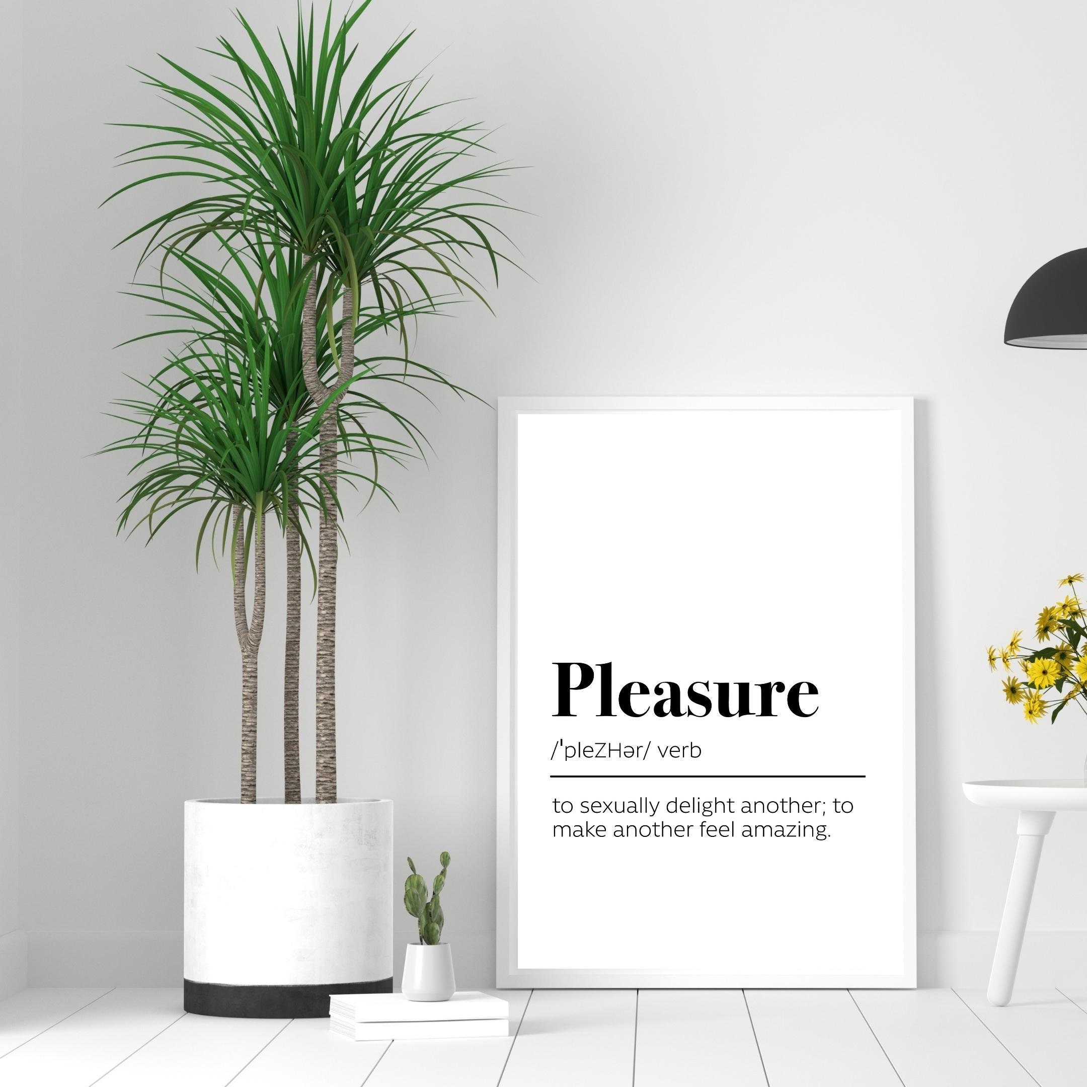 Printable Pleasure Definition Poster / Digital Print / Home Office ...