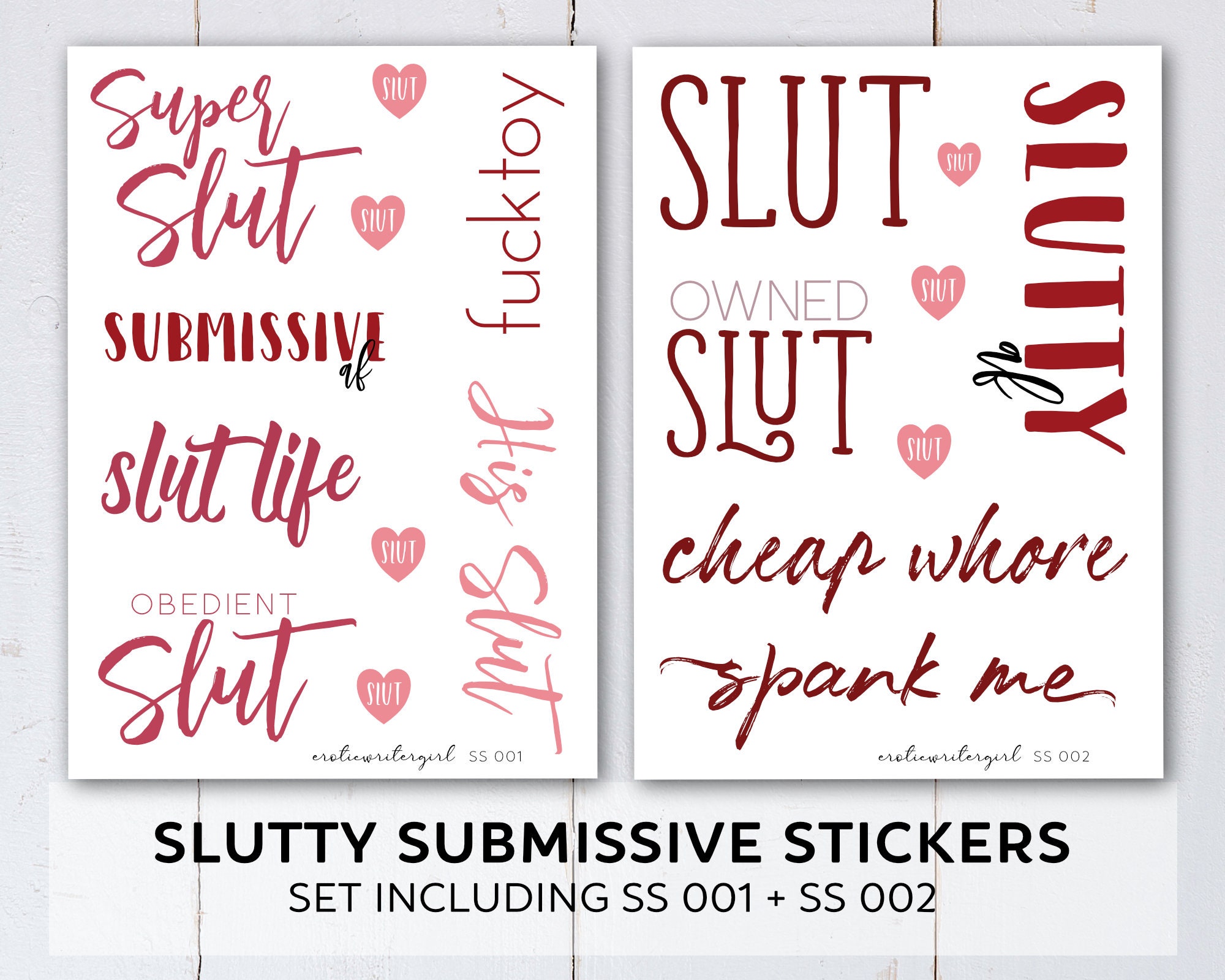 Slutty Submissive Sticker Sets for the Submissive Planner / - Etsy