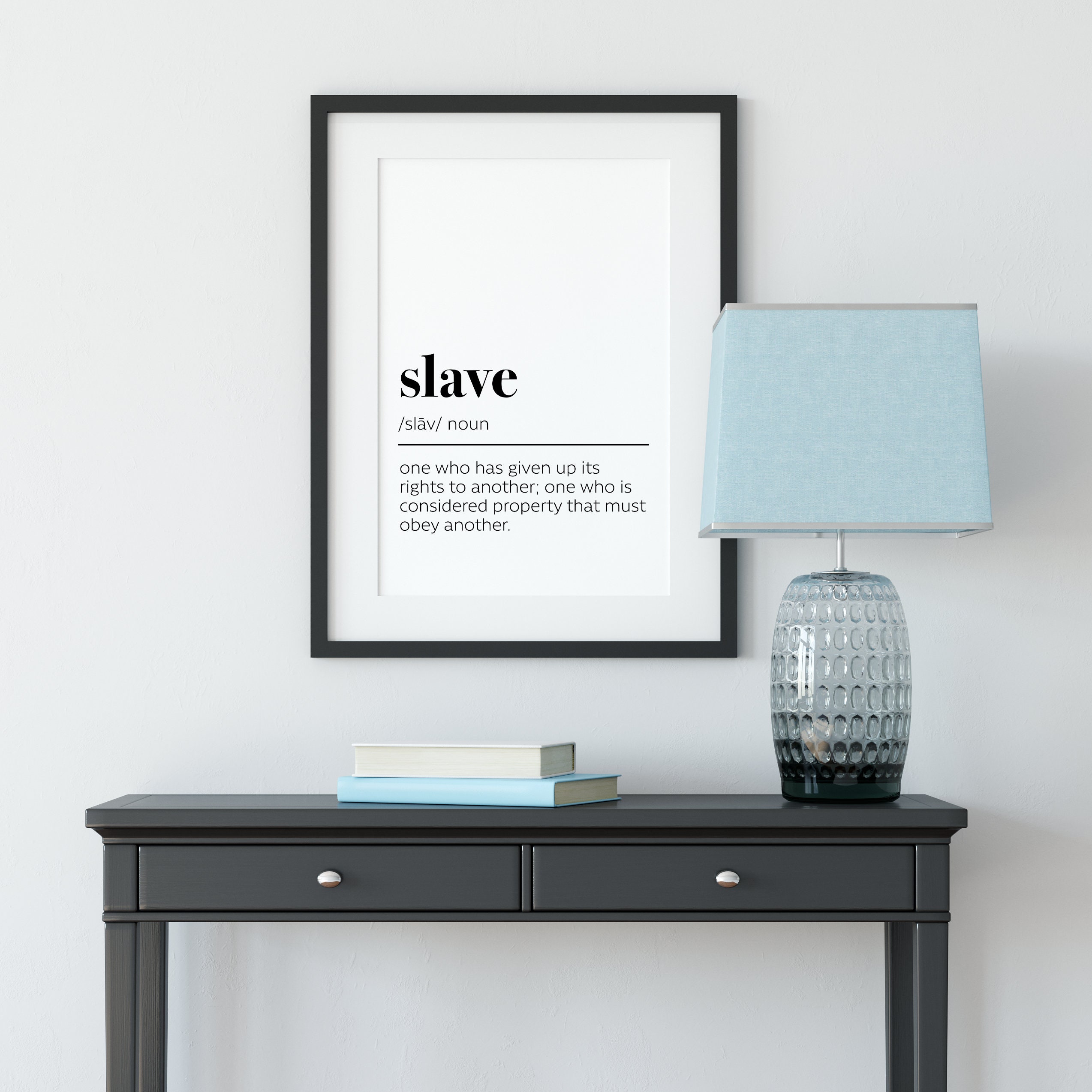 Printable Slave Definition Poster / Digital Print / Home Office Decor ...