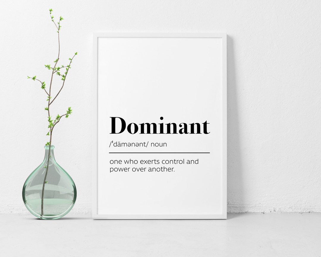 Printable Dominant Definition Poster / Digital Print / Home Office ...