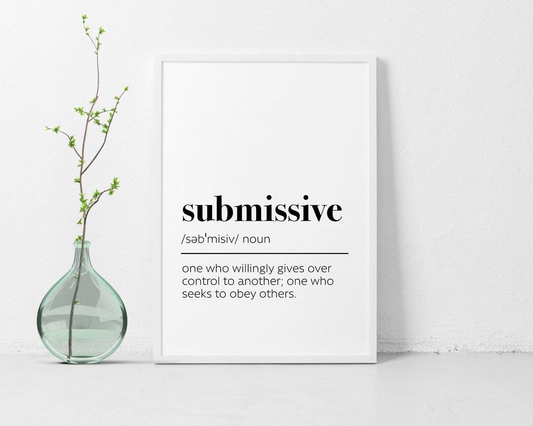 Printable Submissive Definition Poster / Digital Print / Home Office ...