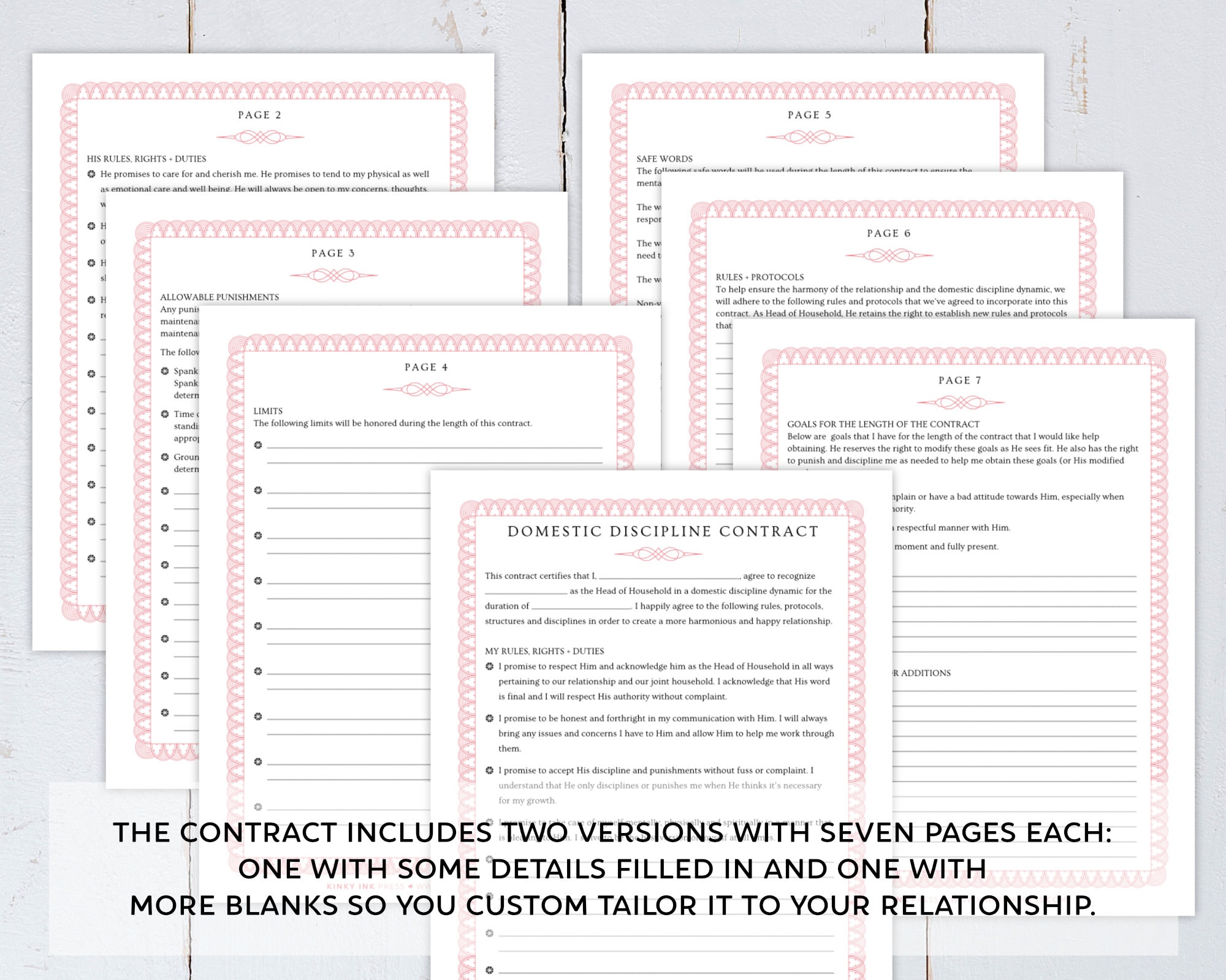Domestic Discipline Certificate + Contract / Printable - Etsy