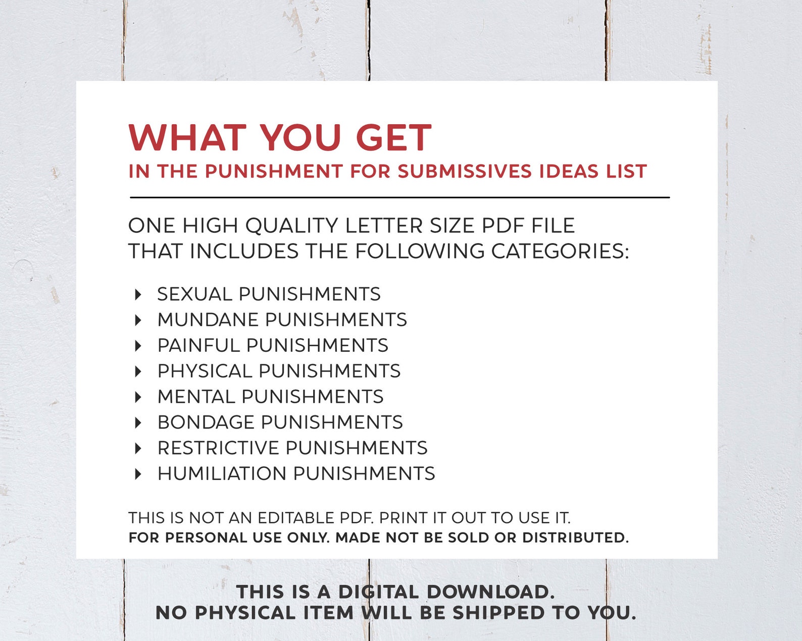 The Ultimate Ideas Bundle for Submissives / 446 Kinky Punishment ...