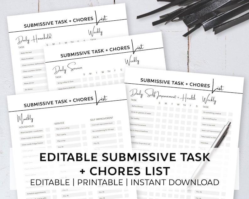 The Ultimate Slave Printable Bundle / Submissives / Discipline / BDSM ...
