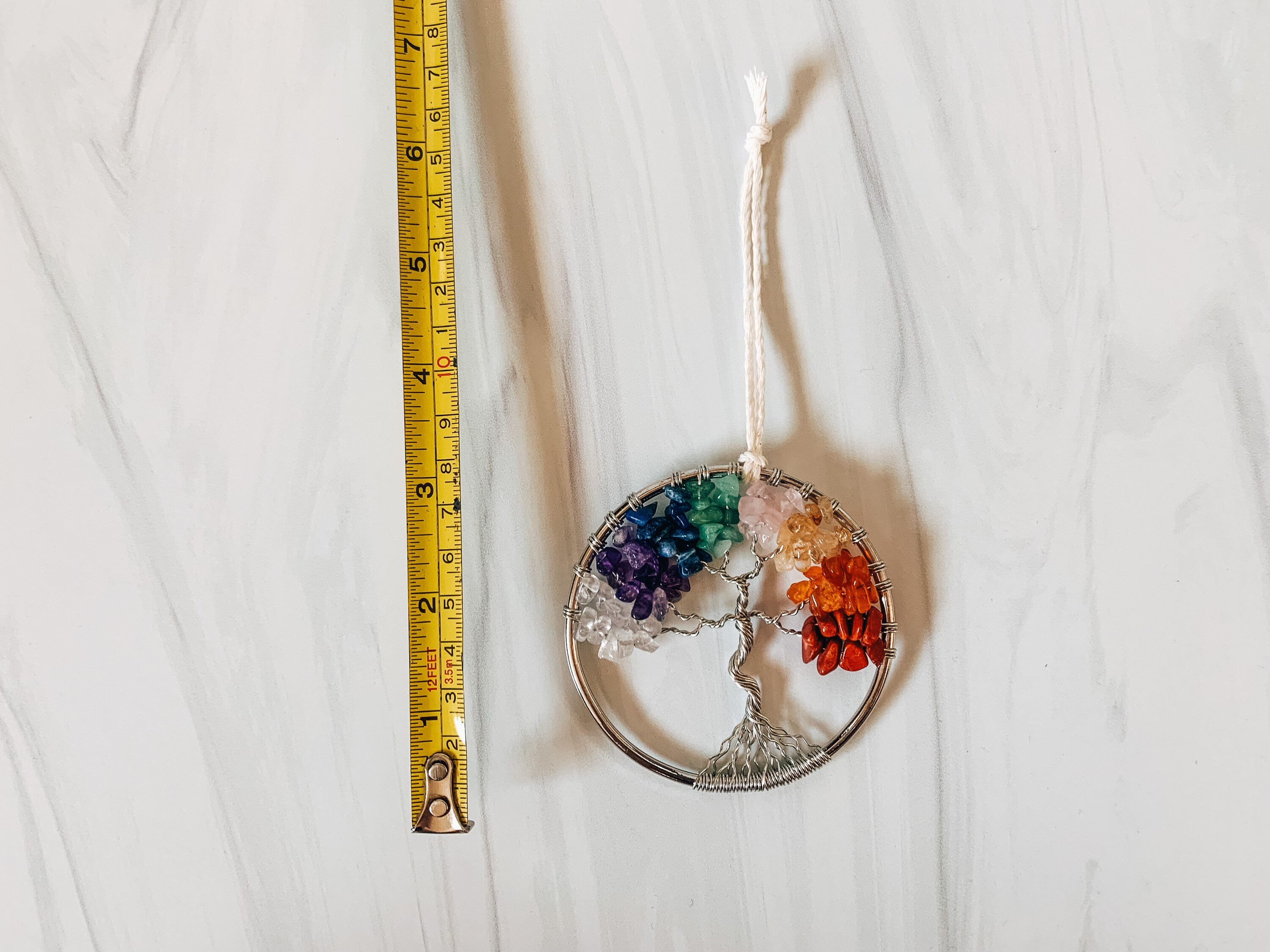 Rainbow Tree of Life Ornament Crystal Car Charm Tree of Life - Etsy