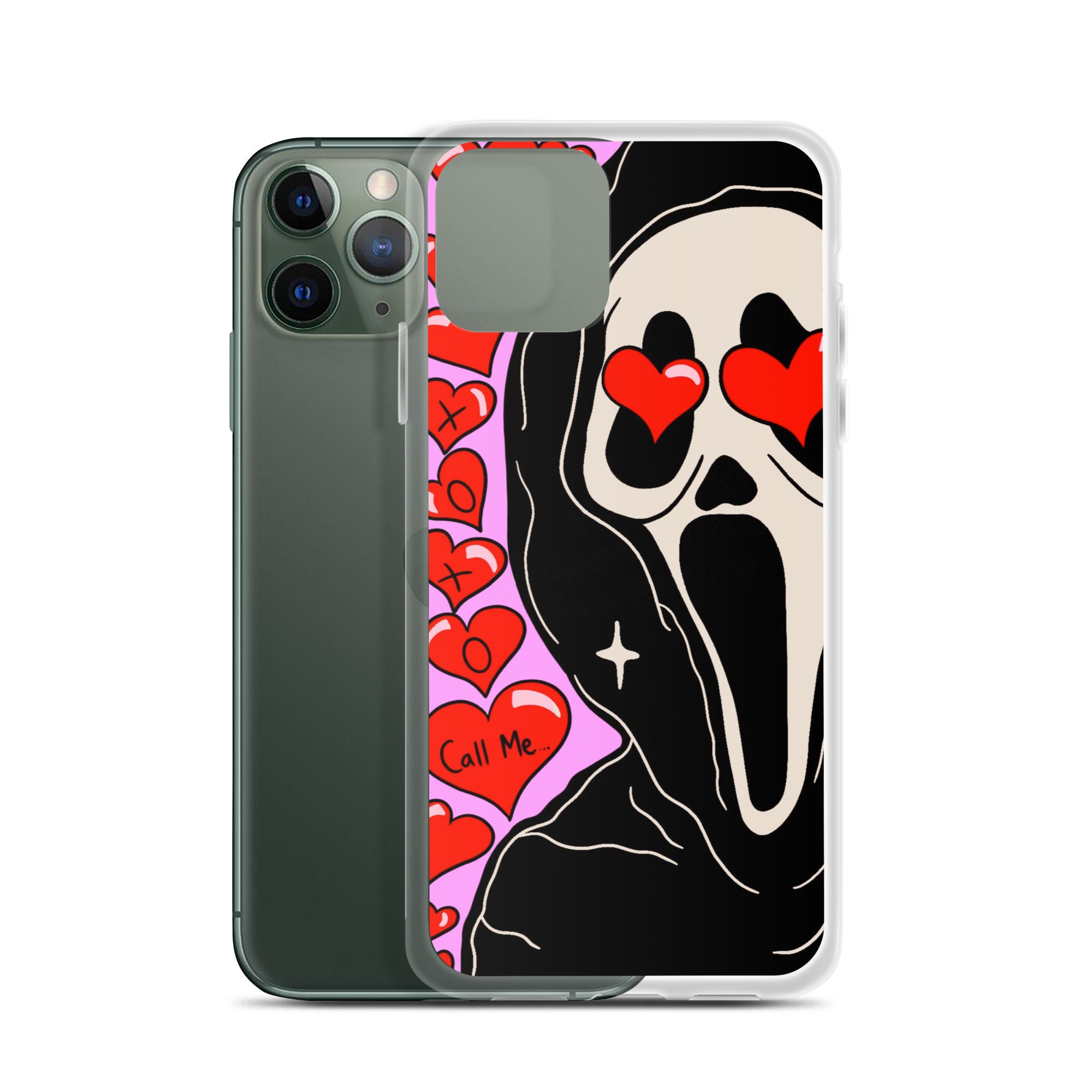 Halloween Skull Call Me OXOX Spooky Face iPhone 14 13 12 11 Pro Max 14 ...