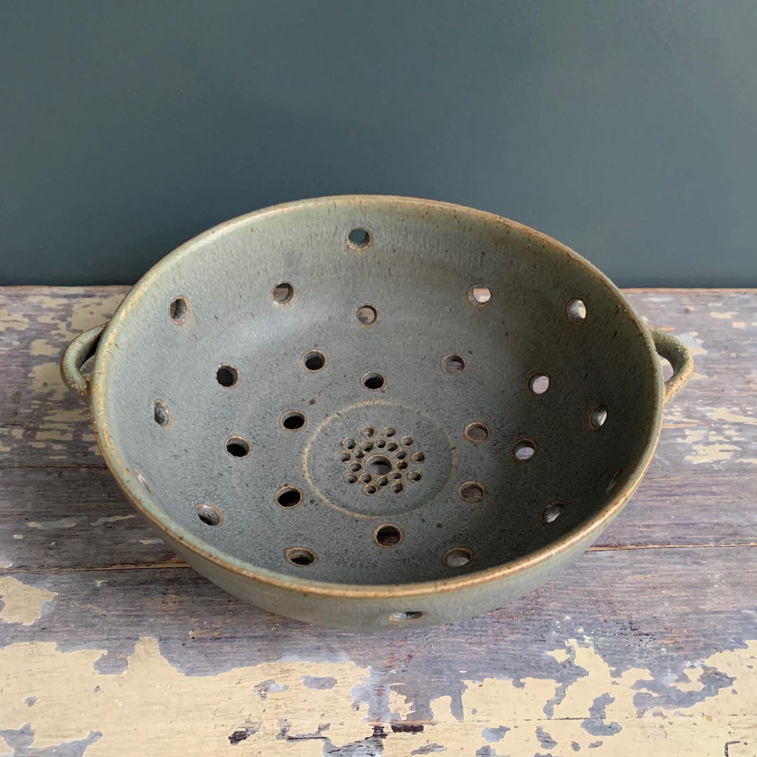 Matte Green-grey Colander/berry Drainer - Etsy