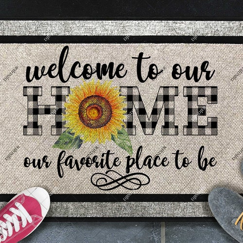 Welcome Doormat Sublimation Design PNG Welcome to Our Home - Etsy