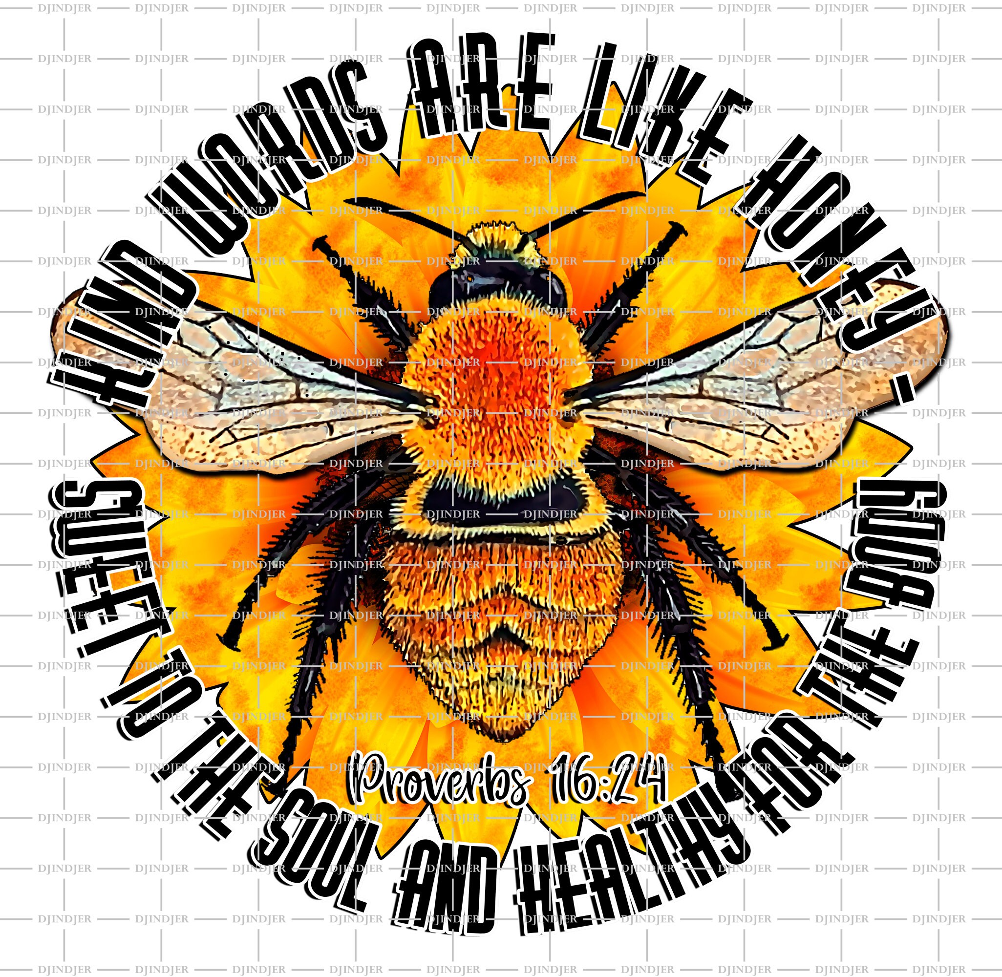 Kind Words Are Like Honey Sublimation Design Christian | Etsy