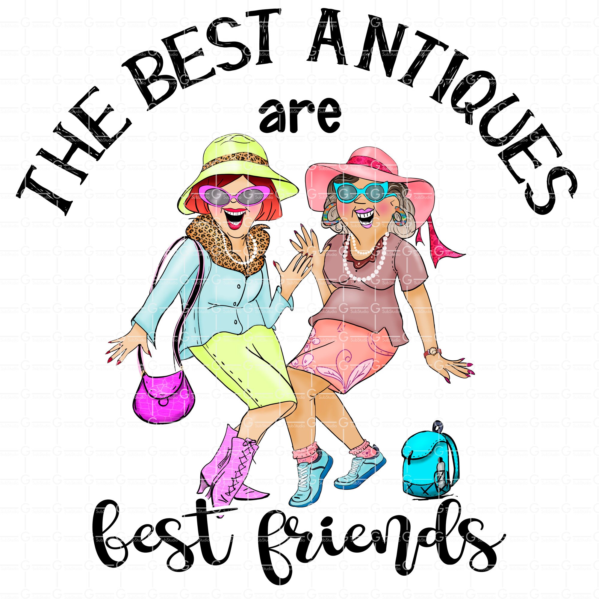 Best Friends PNG Sublimation Design the Best Antiques Are - Etsy UK
