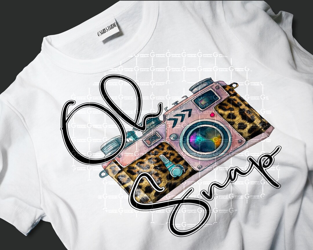 Oh, Snap Camera PNG Digital Download Sublimation Printing, Watercolor ...