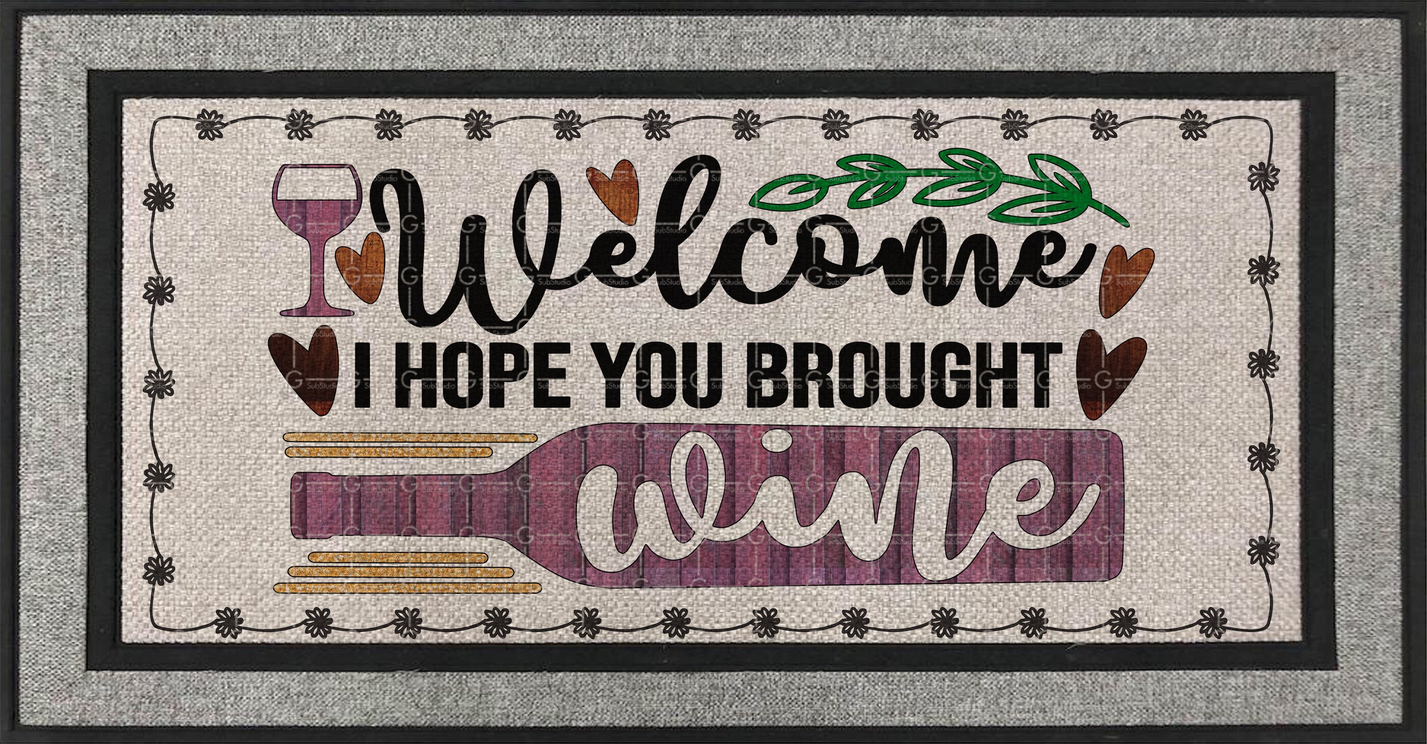 Doormat sublimation design PNG welcome i hope you brought | Etsy