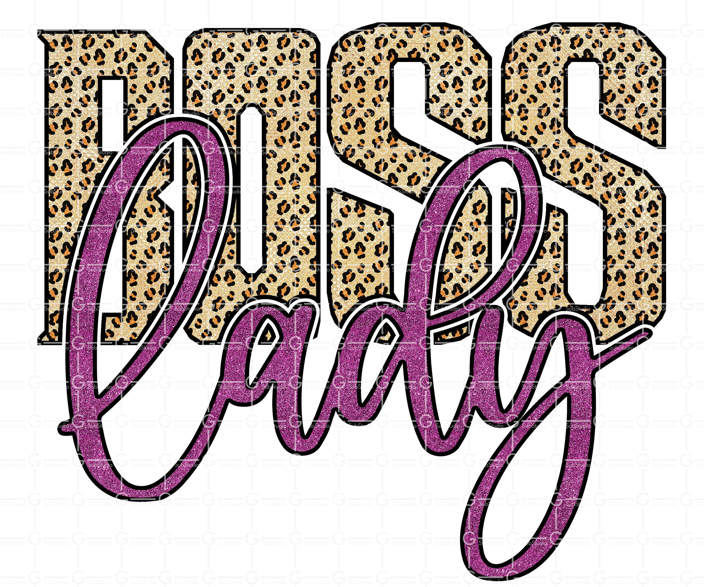 Boss Lady Sublimation Download Gold Glitter Sublimation | Etsy