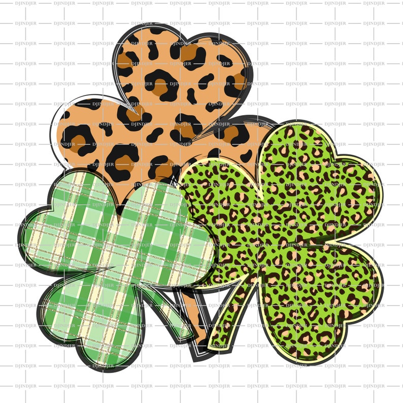 Clover PNG Sublimation Designs Downloads St Patrick's Day - Etsy