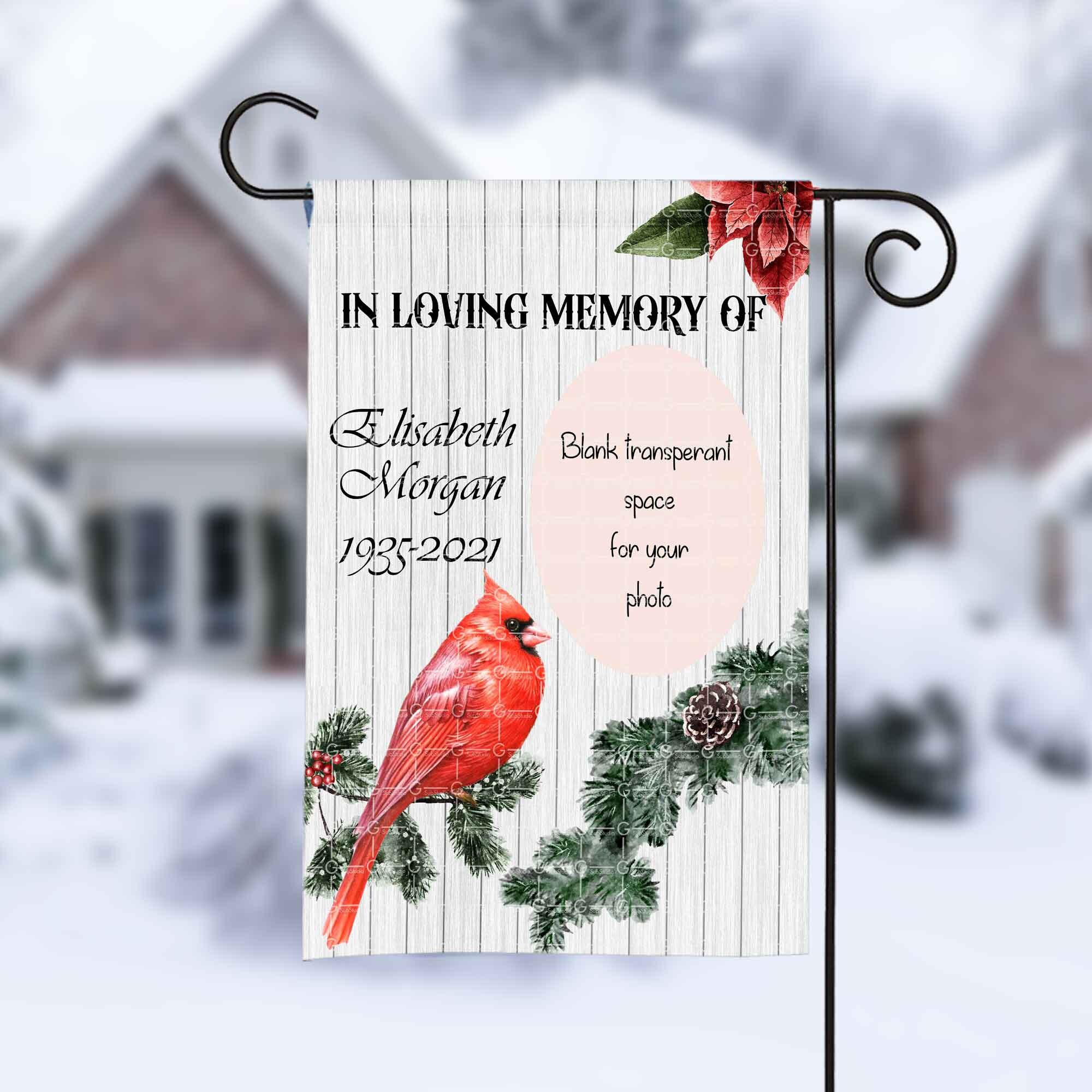 In Loving Memory Cardinal Garden Flag Sublimation Digital - Etsy UK