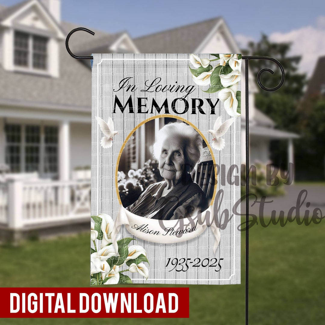 In Loving Memory Memorial Garden Flag Sublimation Digital File ...