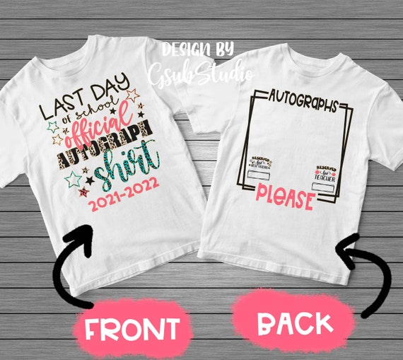 Official Autograph Shirt PNG Sublimation End of the Year - Etsy