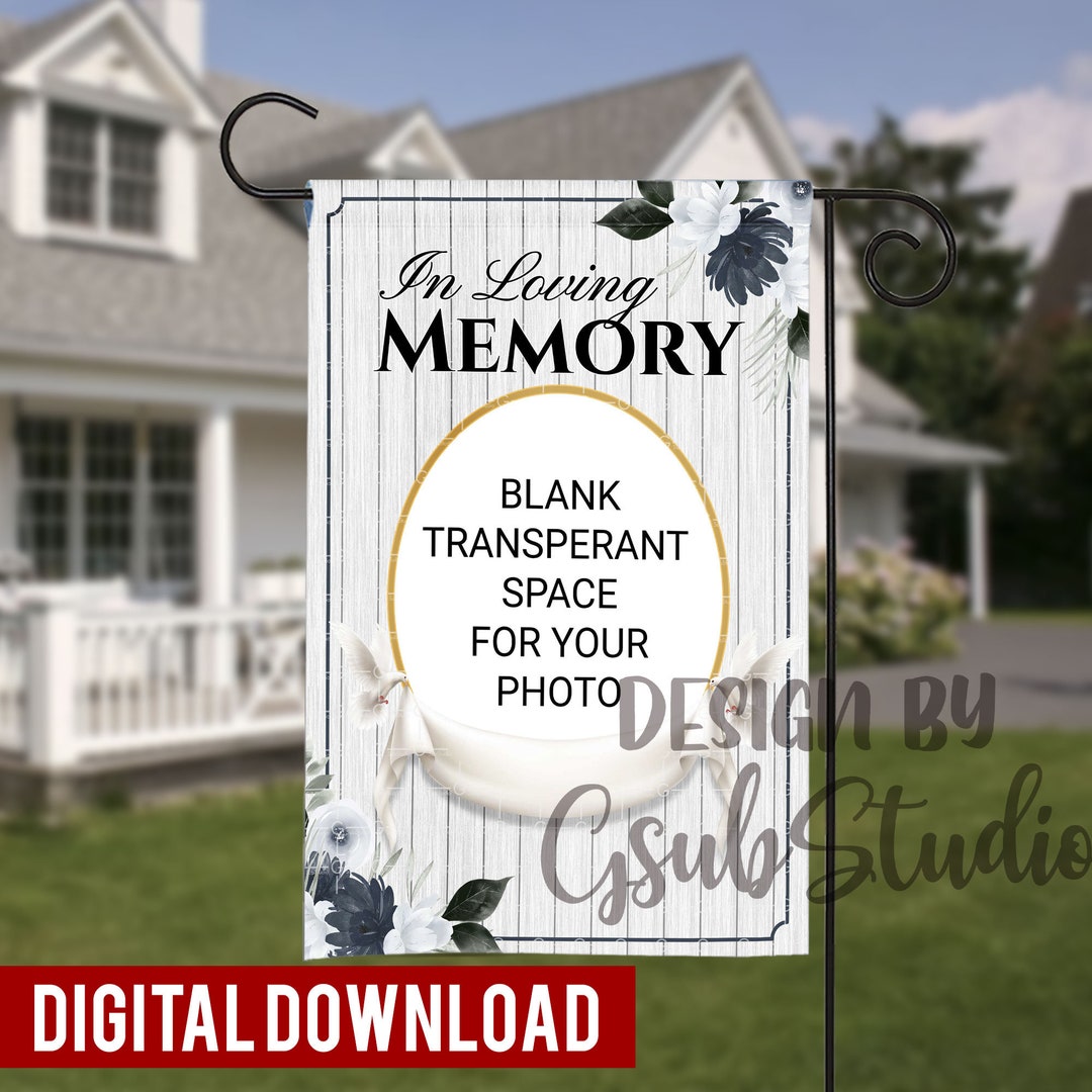In Loving Memory Memorial Garden Flag Sublimation Digital File ...