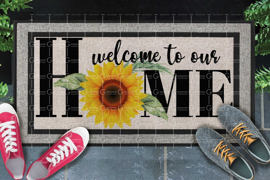 Welcome Doormat Sublimation Design PNG Welcome to Our Home - Etsy