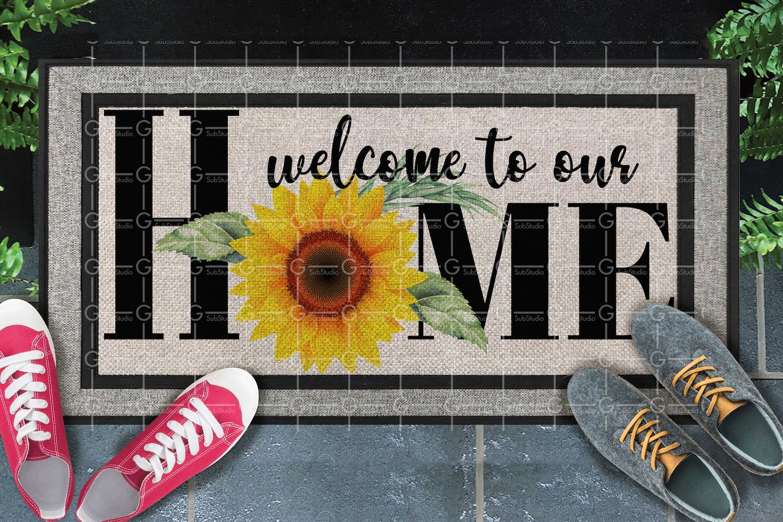 Welcome Doormat Sublimation Design PNG Welcome to Our Home - Etsy