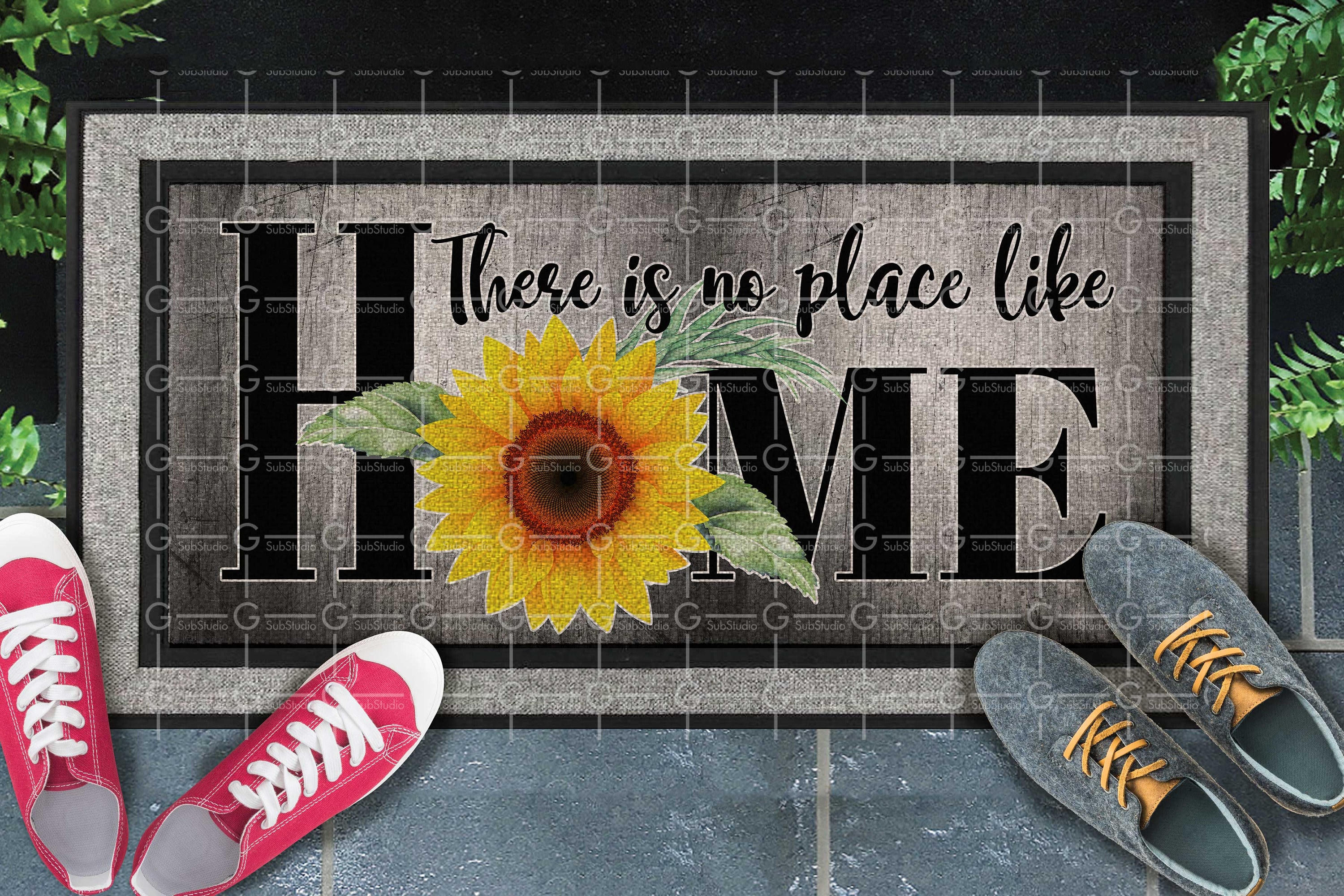 Welcome Doormat Sublimation Design PNG, Welcome to Our Home Sunflower ...