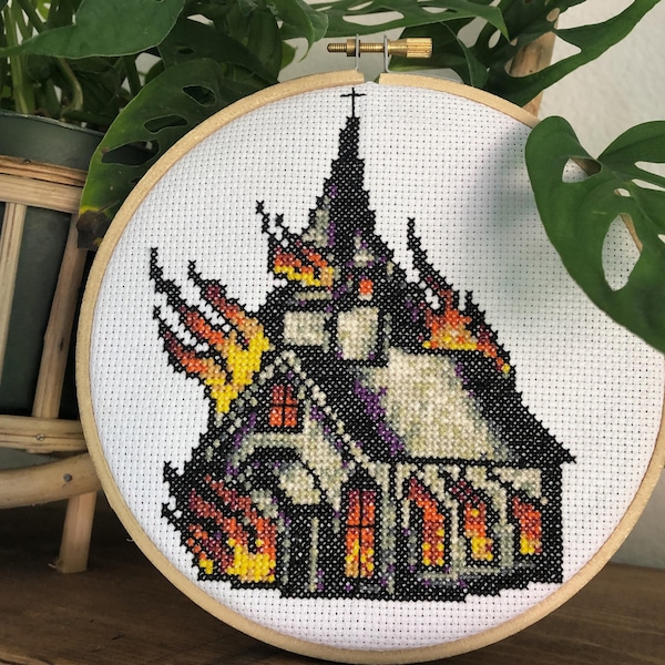 Church Cross Stitch - Etsy