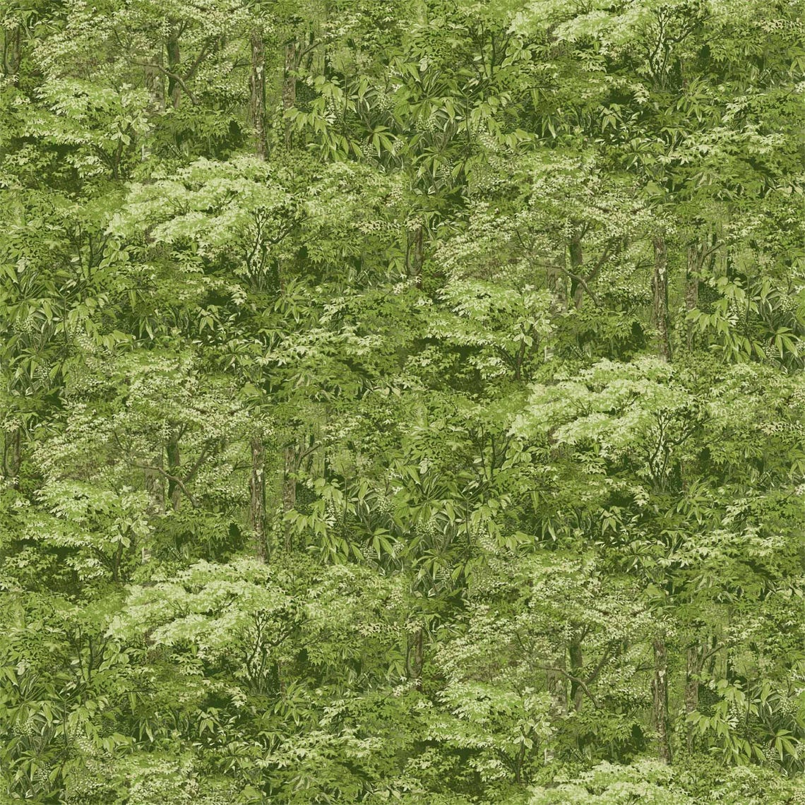 Beautiful Packed Green Tree Allover, by the Yard, Half Yards and Fat ...