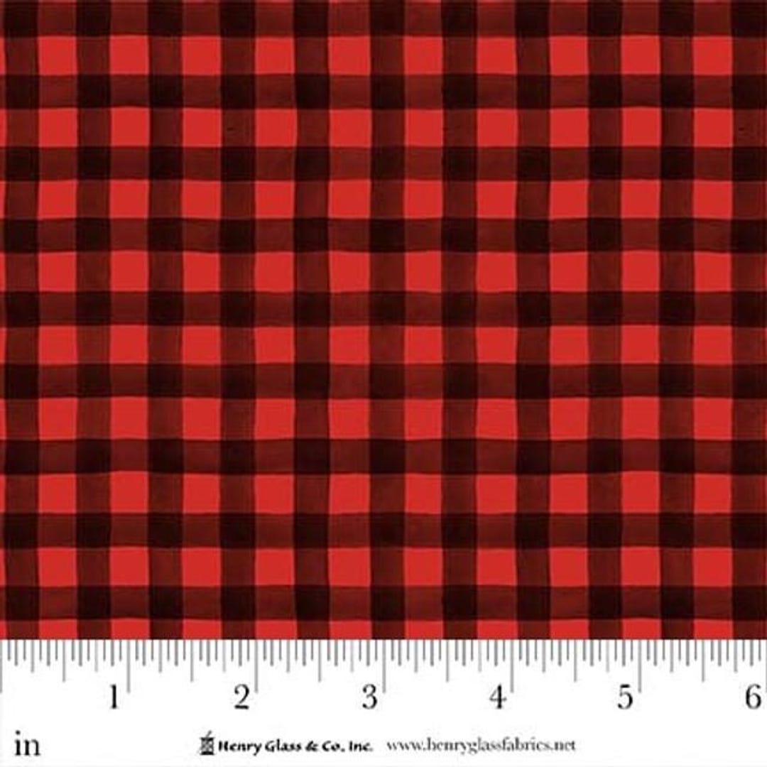 Black Buffalo Check on Red 1/4" by the Yard, Half Yard, Fat Quarters ...