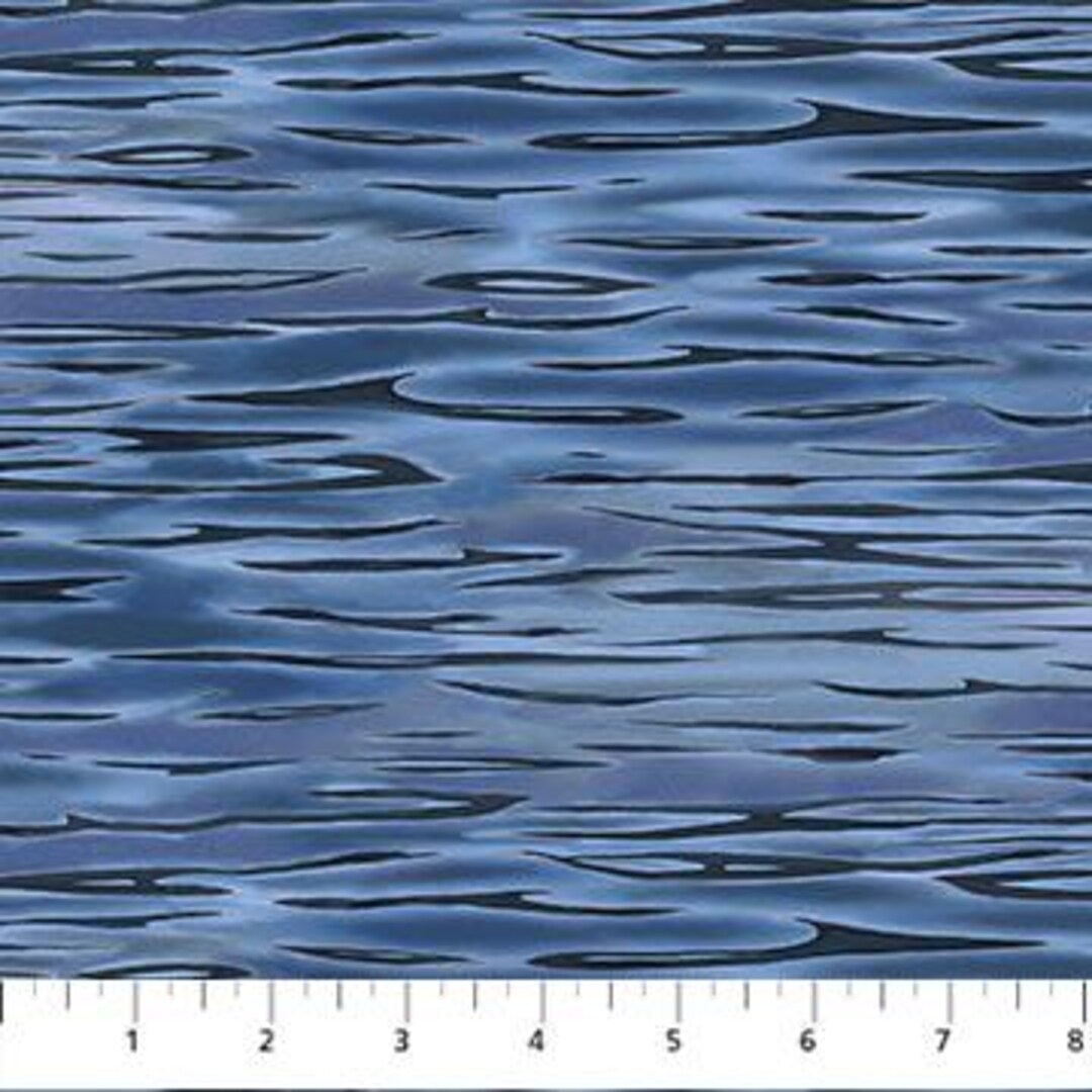 Great Landscape Blue Water Design Cotton Digitally Printed Fabric 42 ...