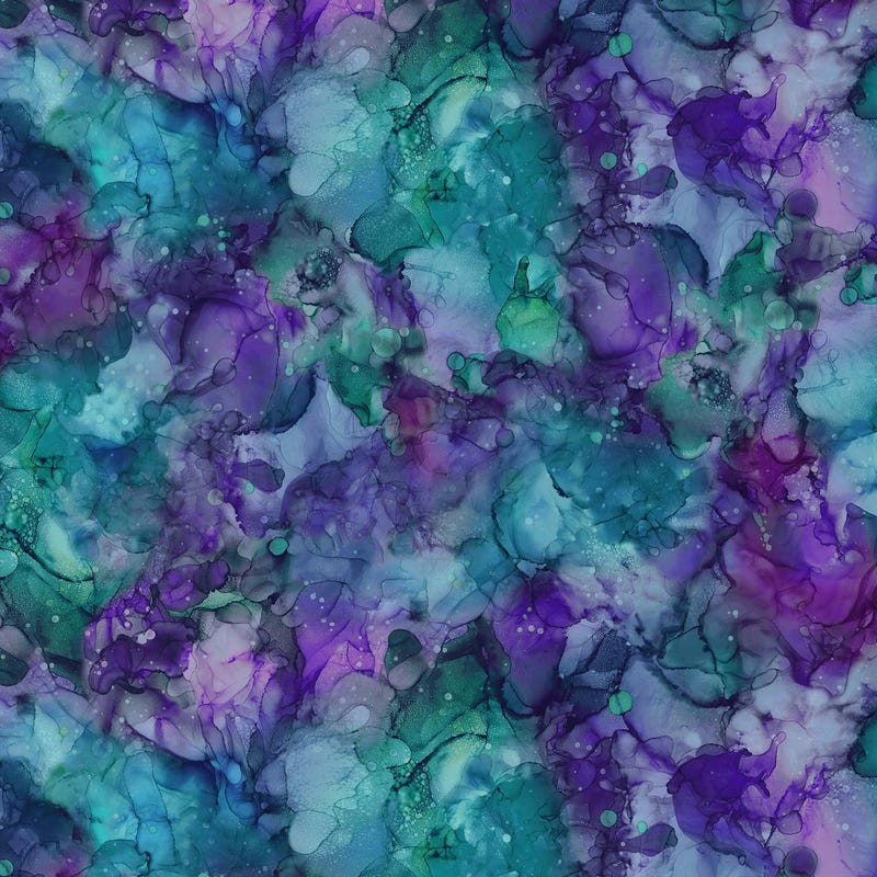 Purple Teal Fabric - Etsy