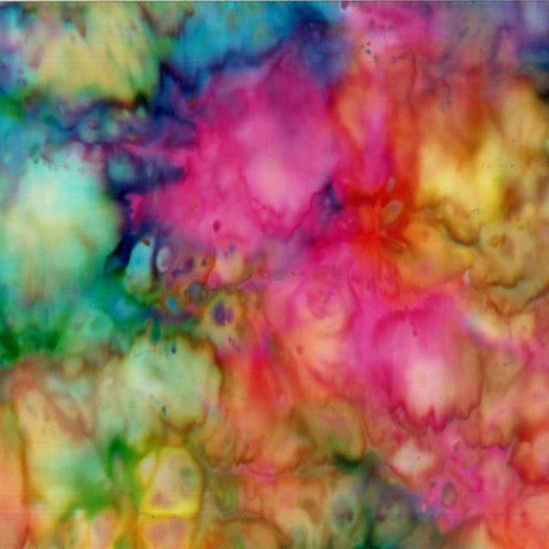Rainbow Batik Fabric - Etsy