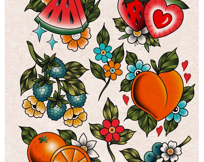 Fruity Flash Prints (new and Old Edition) - Etsy