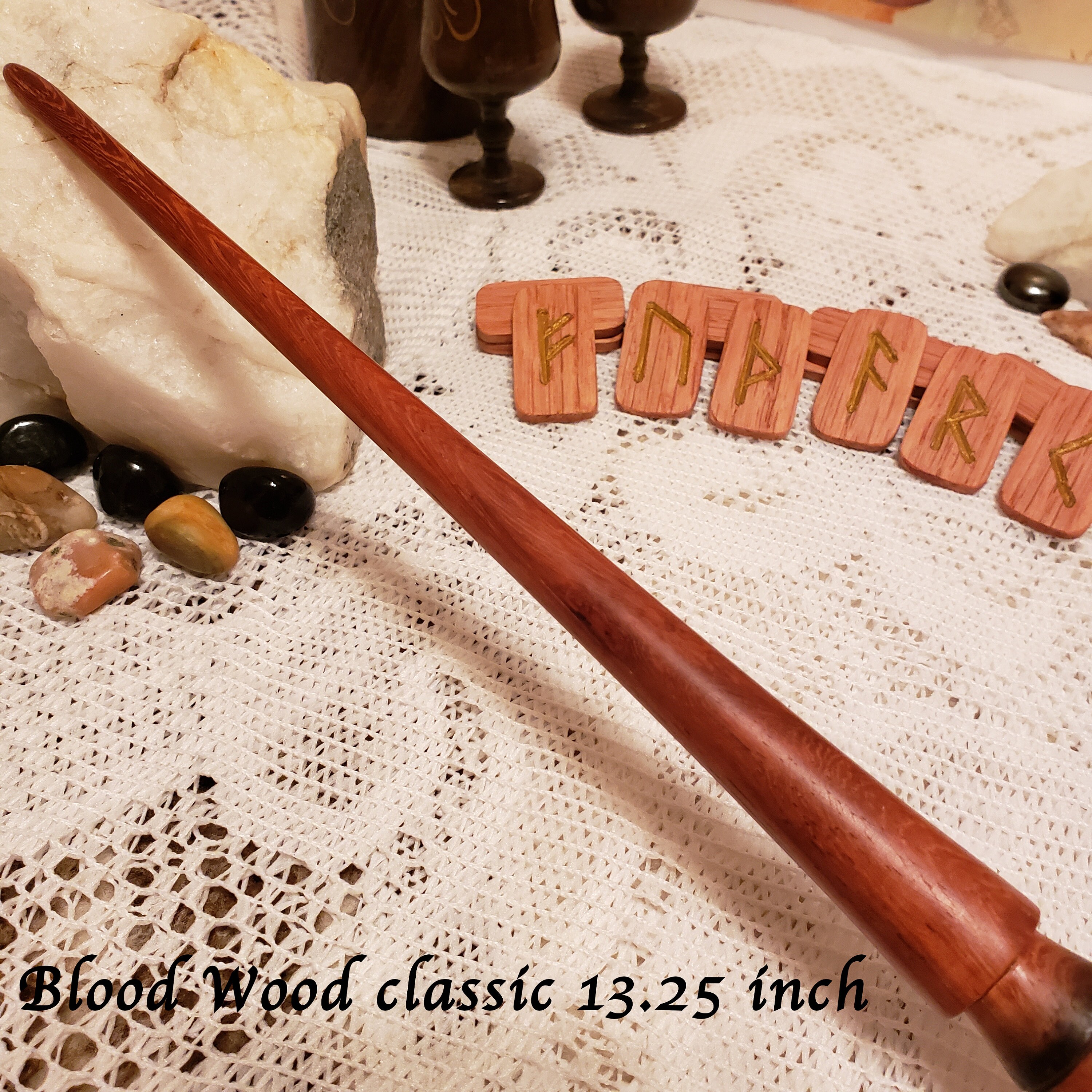 Bloodwood classic Wand, Druid Ritual Magic Wand. Witch / Wizard World ...
