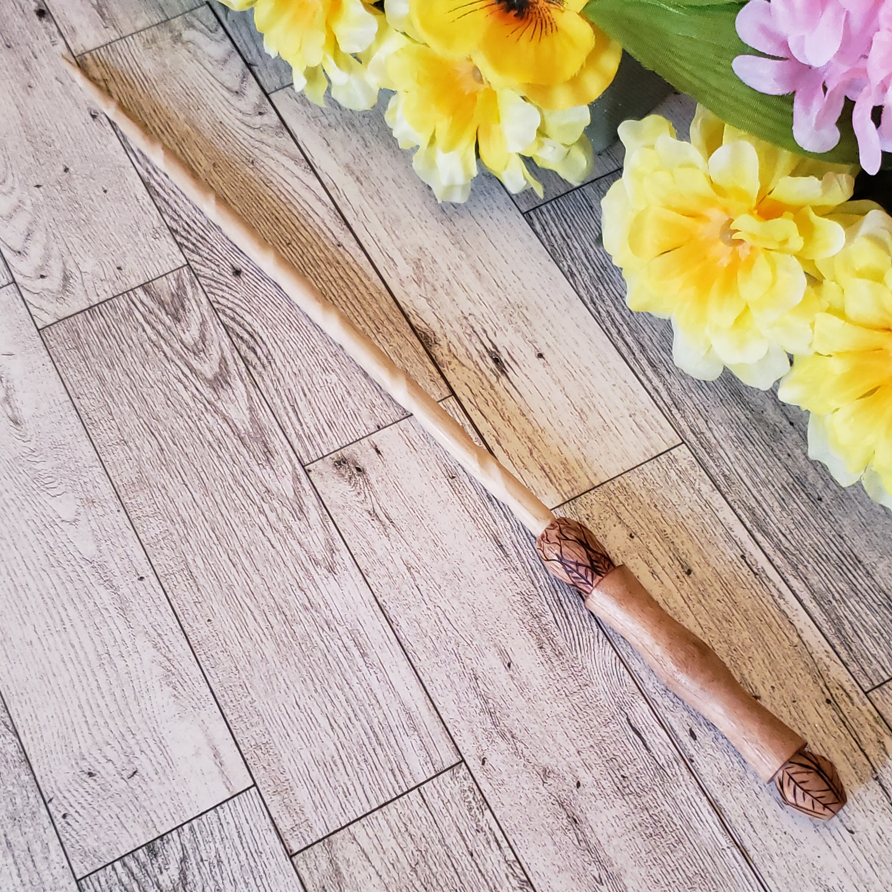 Lovely Cherry Wood and Poplar Unicorn Horn Ritual Magic Wand 15.25 ...