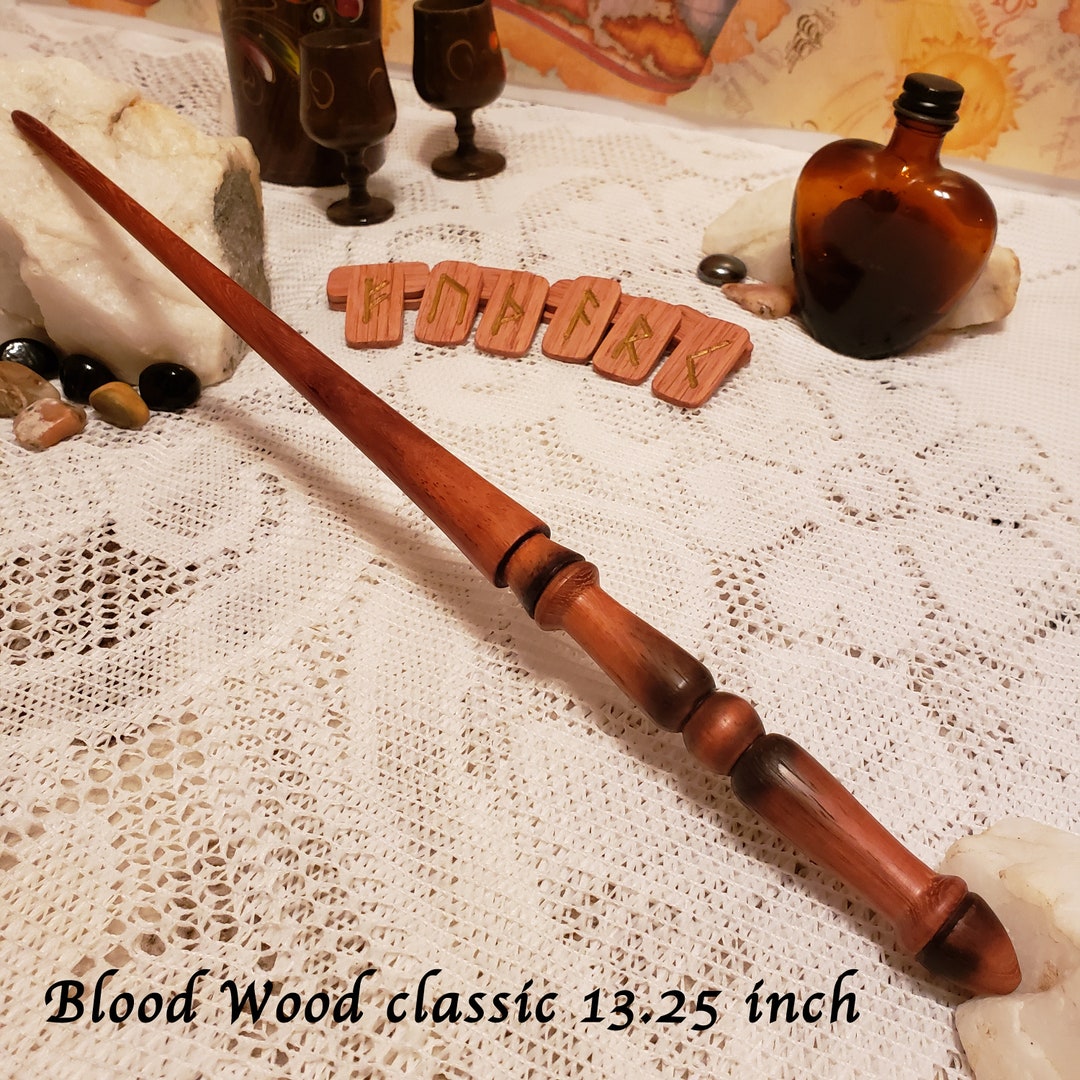 Bloodwood classic Wand, Druid Ritual Magic Wand. Witch / Wizard World ...